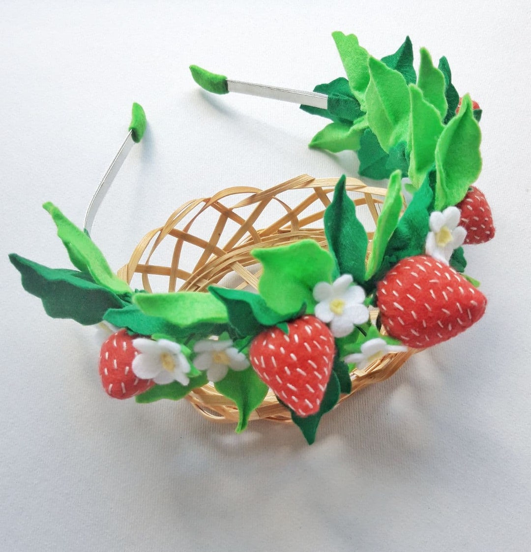Strawberry Headband, Strawberry Crown, Headband With Red Strawberry ...