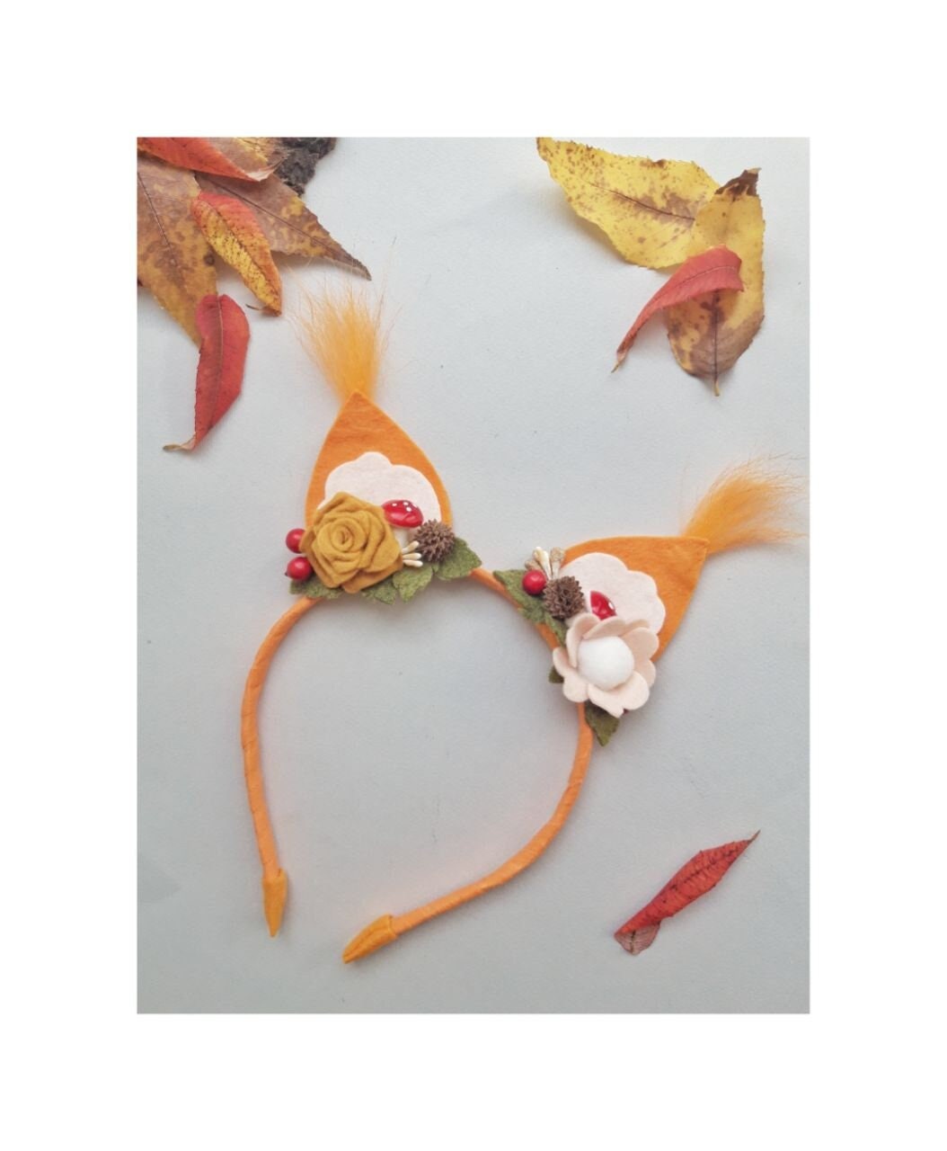 Woodland Headband, Squirrel Ears Headpiece, Squirrel Ears Flower Crown ...