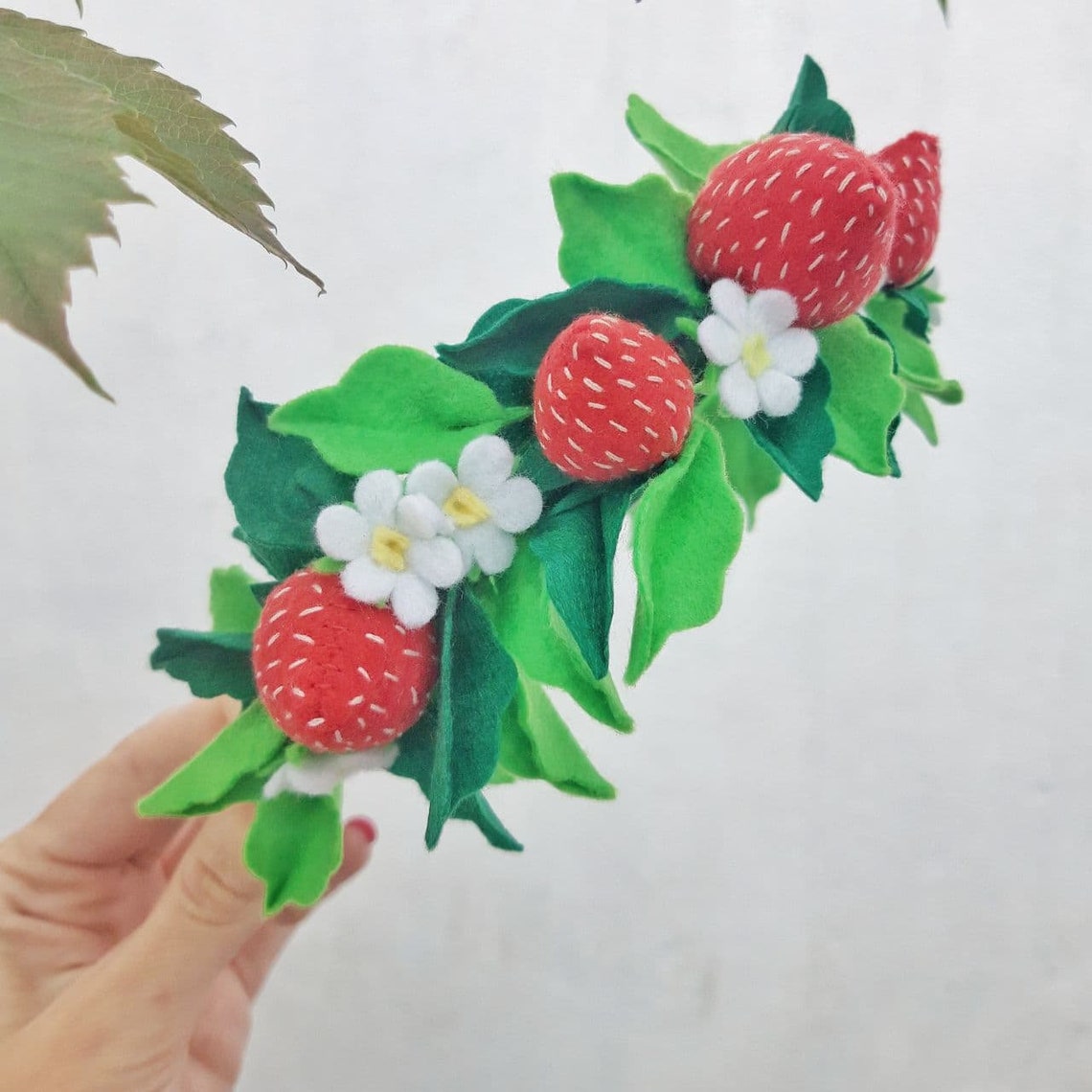 Strawberry Headband Strawberry Crown Headband With Red - Etsy