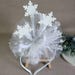 White Snowflake Headband, Snowflake Christmas Crown, Winter Shining ...
