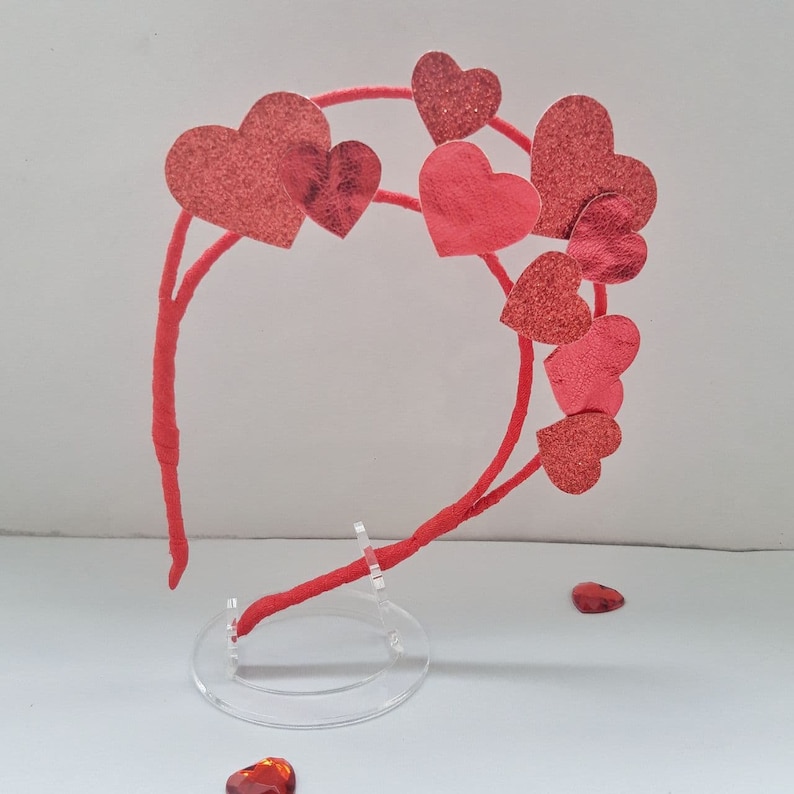 Queen of Hearts Headband, Hearts Tiara, Red Hearts Crown, Valentines ...