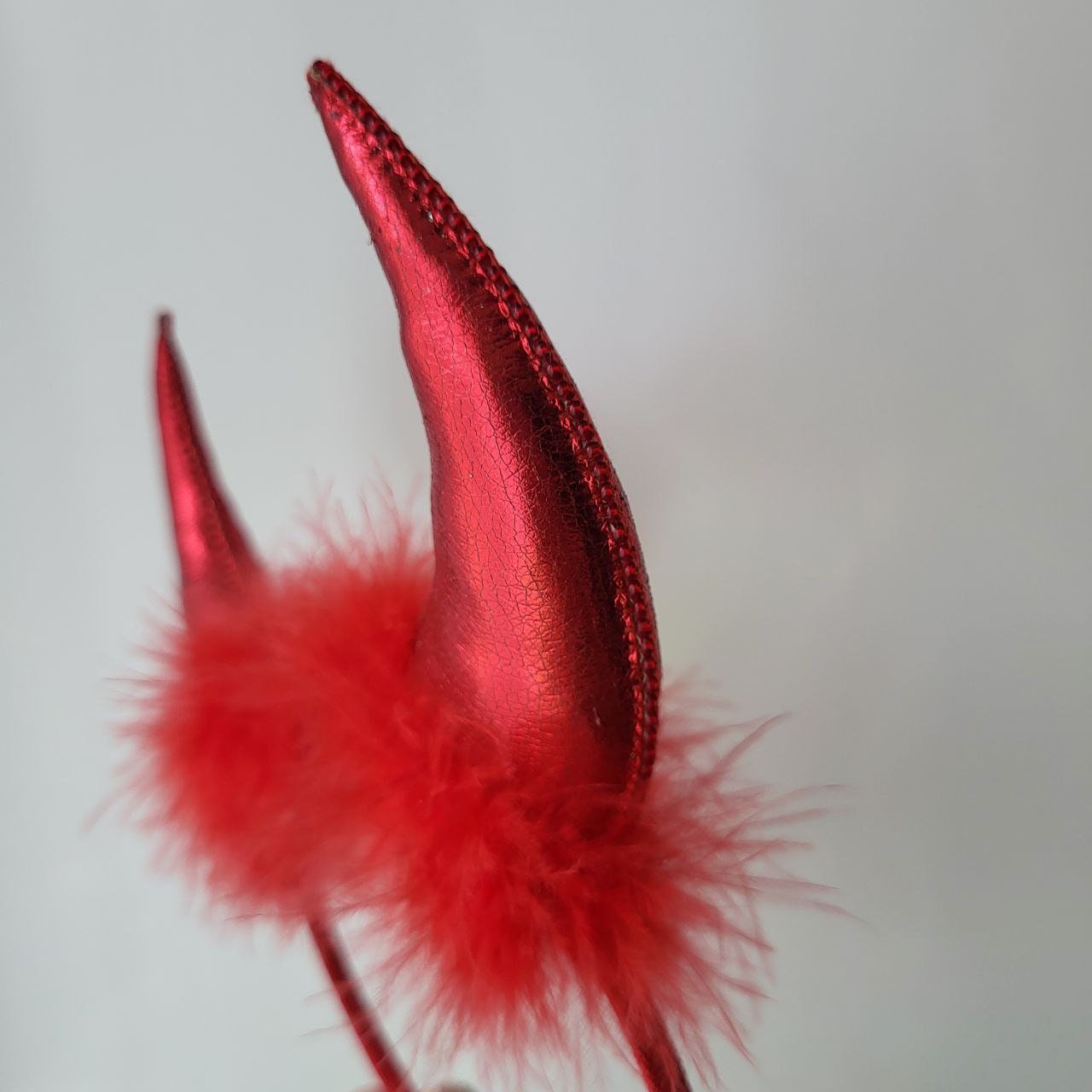 Red Devil Horns Headband Halloween Costume, Demon Horns Headpiece ...