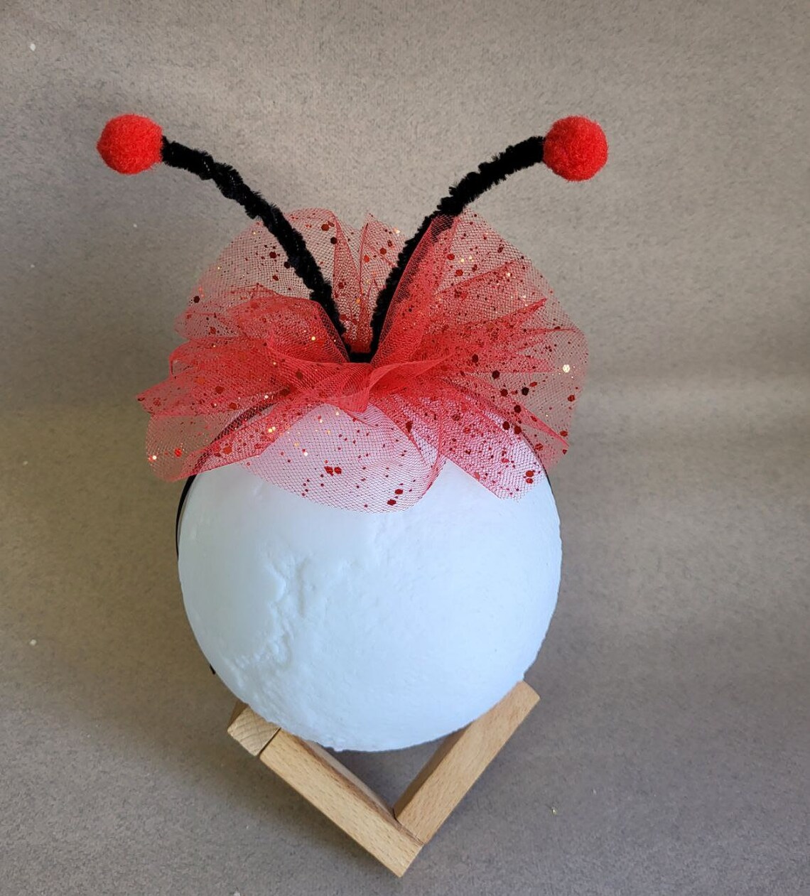 Ladybug Headband: Red Tulle Crown, Flexible Antennae - Etsy
