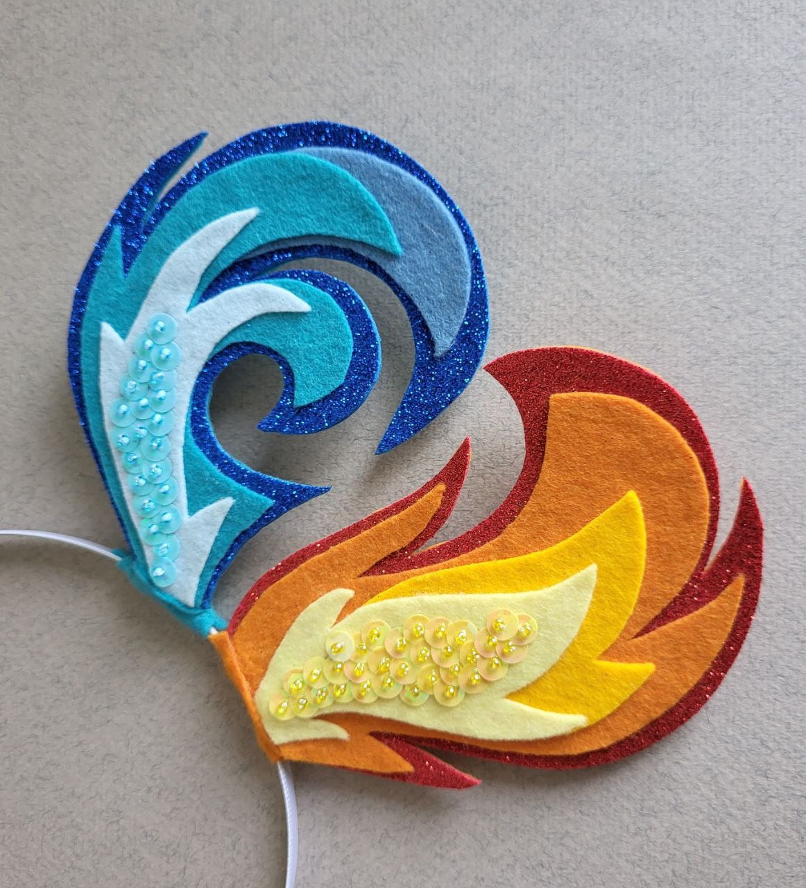 Ice Fire Headband, Ice Queen Crown, Fire Headdress Red Flame, Fire ...