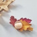 Maple Leaf Hairpin, Hairpin With Oak Leaves and Acorn, Autumn Clips ...