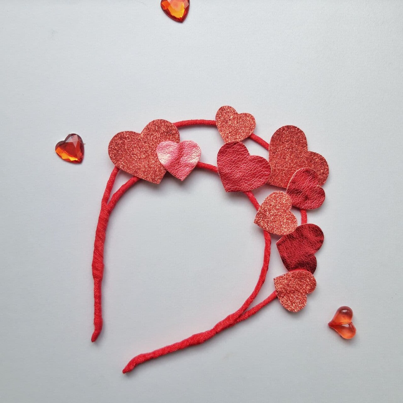 Queen of Hearts Headband, Hearts Tiara, Red Hearts Crown, Valentines ...