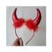 Red Devil Horns Headband Halloween Costume, Demon Horns Headpiece ...