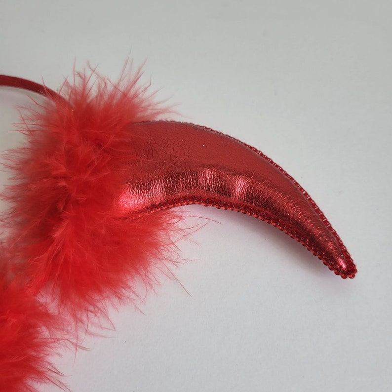 Red Devil Horns Headband Halloween Costume, Demon Horns Headpiece ...