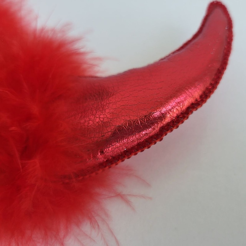 Red Devil Horns Headband Halloween Costume, Demon Horns Headpiece ...