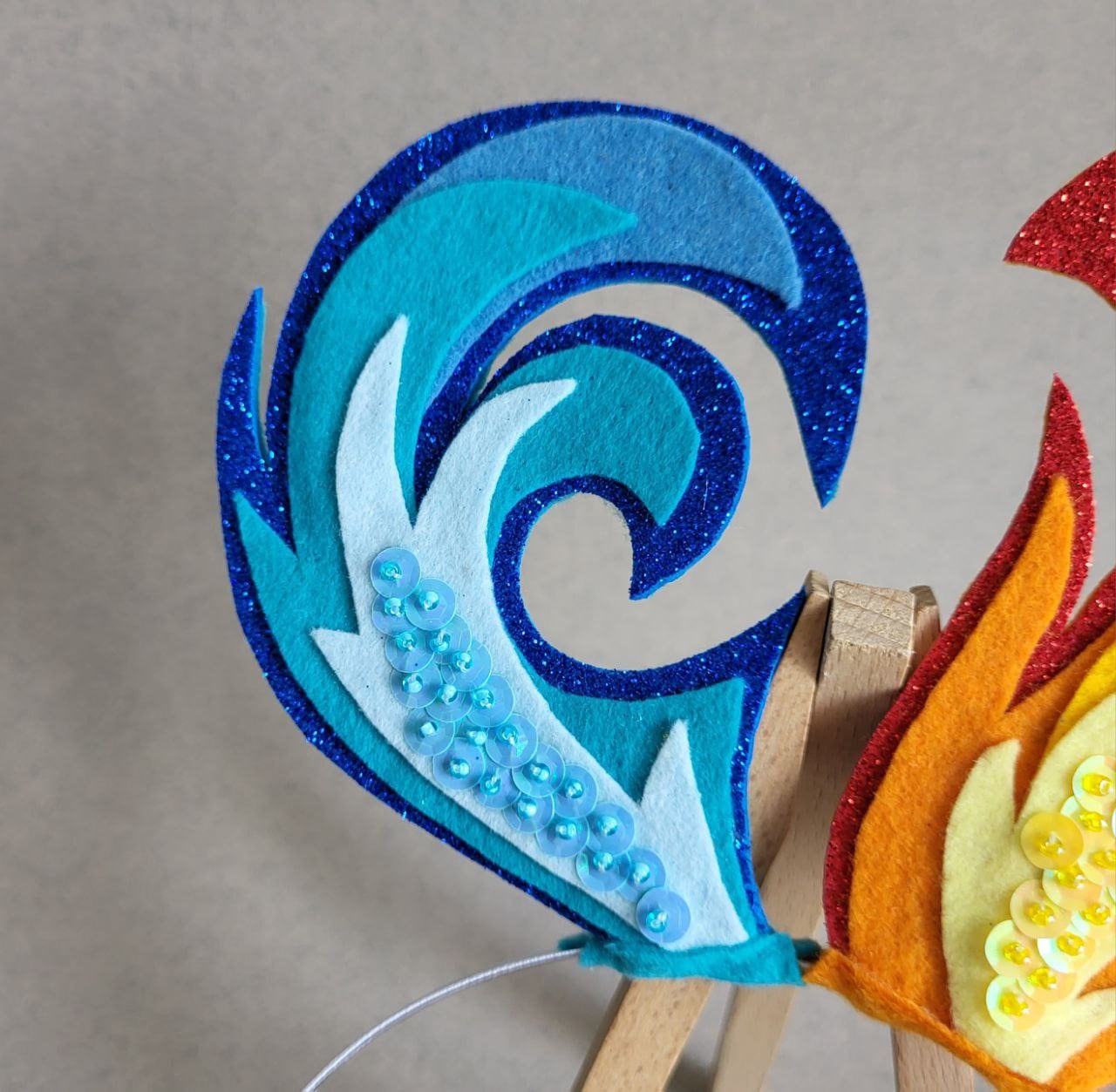 Ice Fire Headband, Ice Queen Crown, Fire Headdress Red Flame, Fire ...