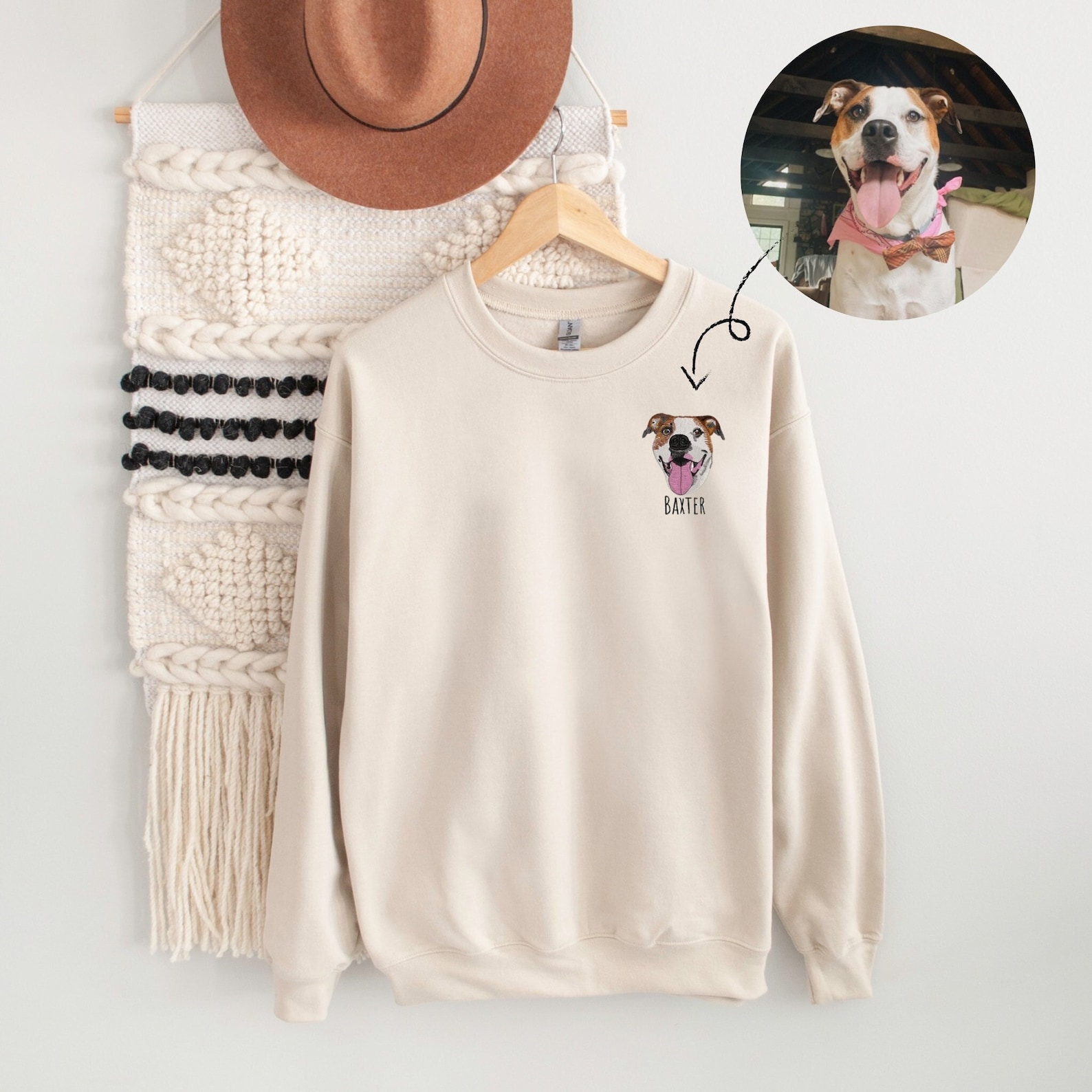 Custom EMBROIDERED Pet Sweatshirt Pet Gifts Custom Dog | Etsy