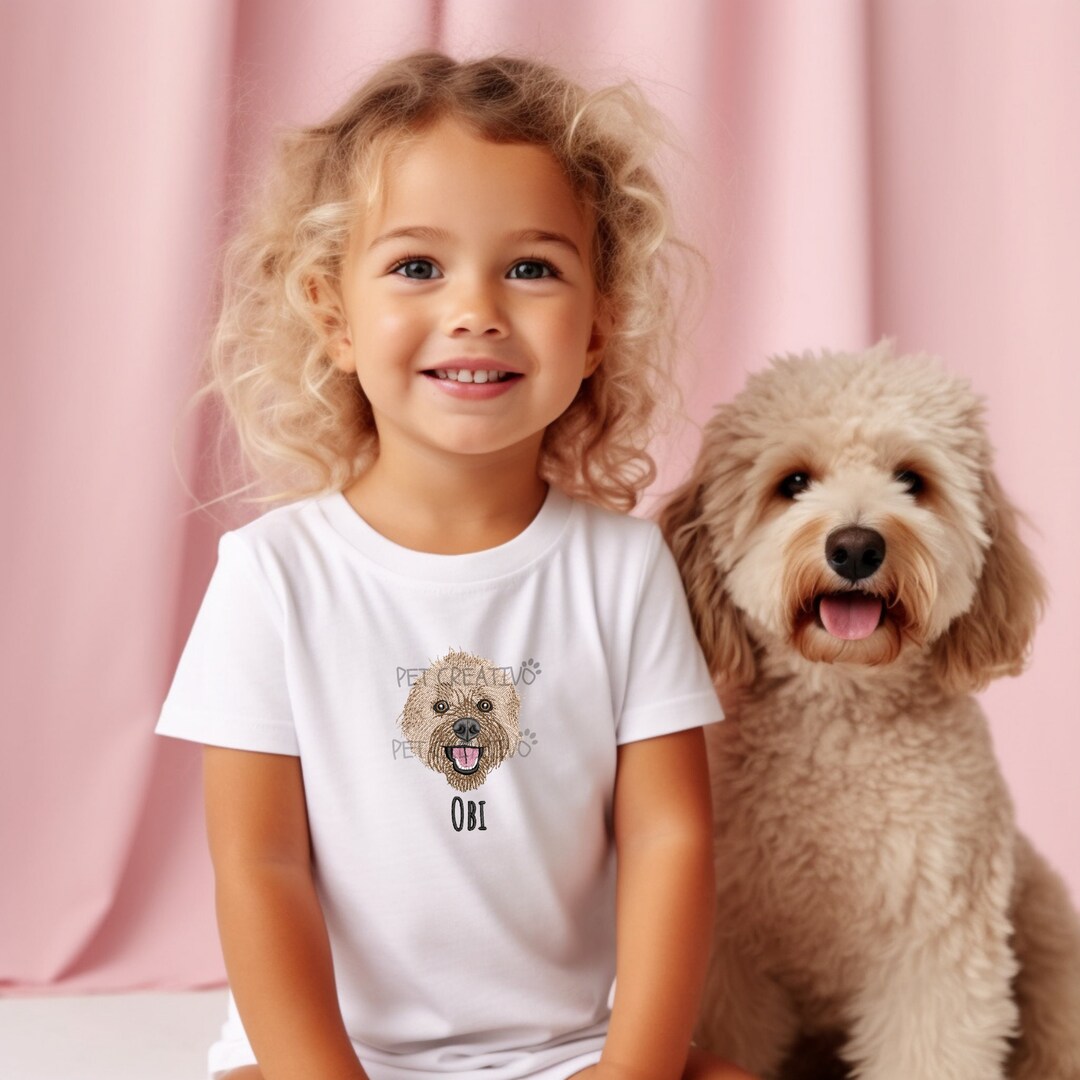 EMBROIDERED Custom Pet T-shirt for Kids, Toddler Dog Shirt, Youth Pet ...