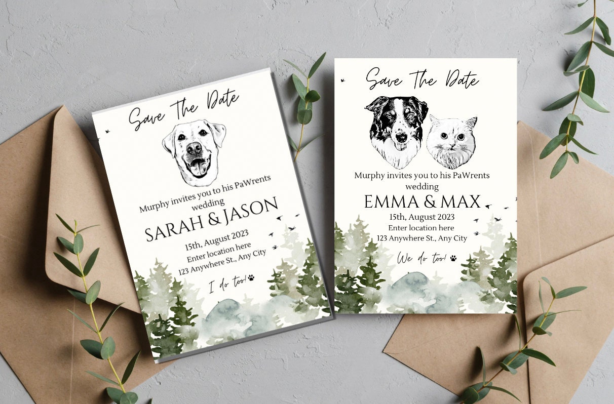 Dog Wedding Invitations