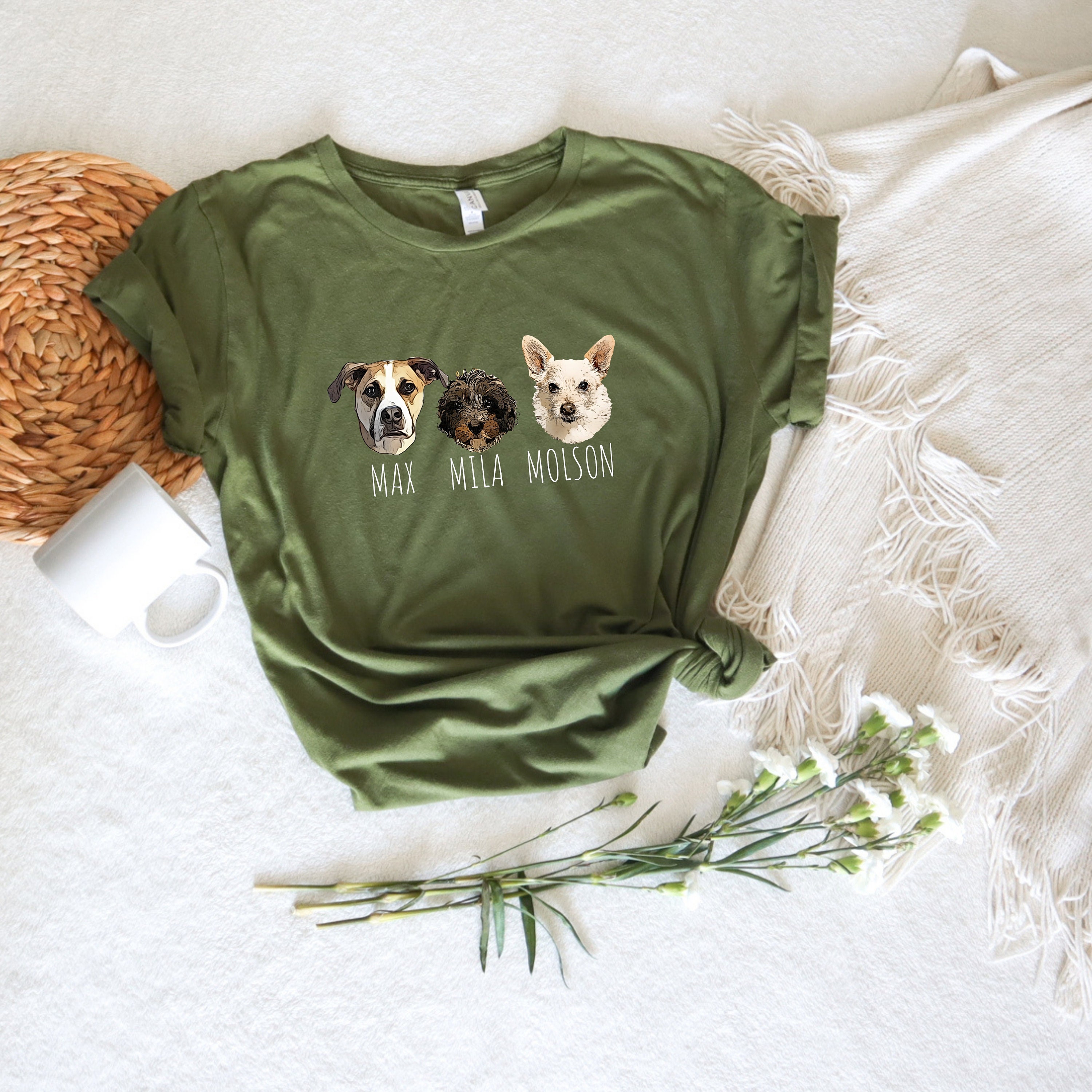 Custom Pet Portrait T-shirt Personalized Pet Shirt Made - Etsy