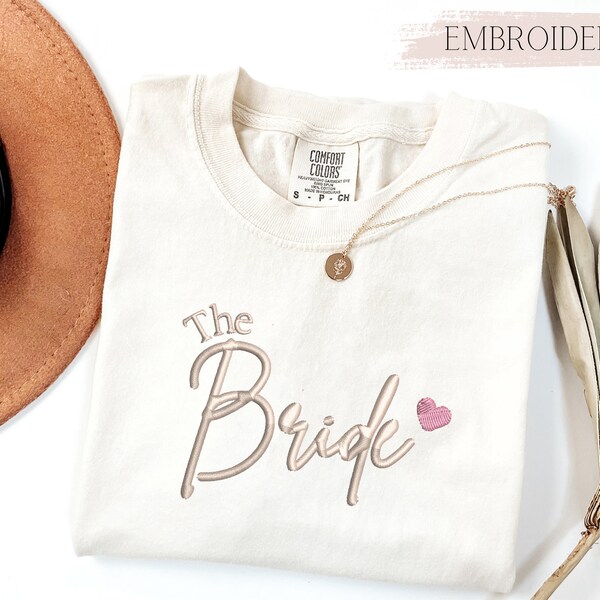Embroidered Bride Shirt - Etsy