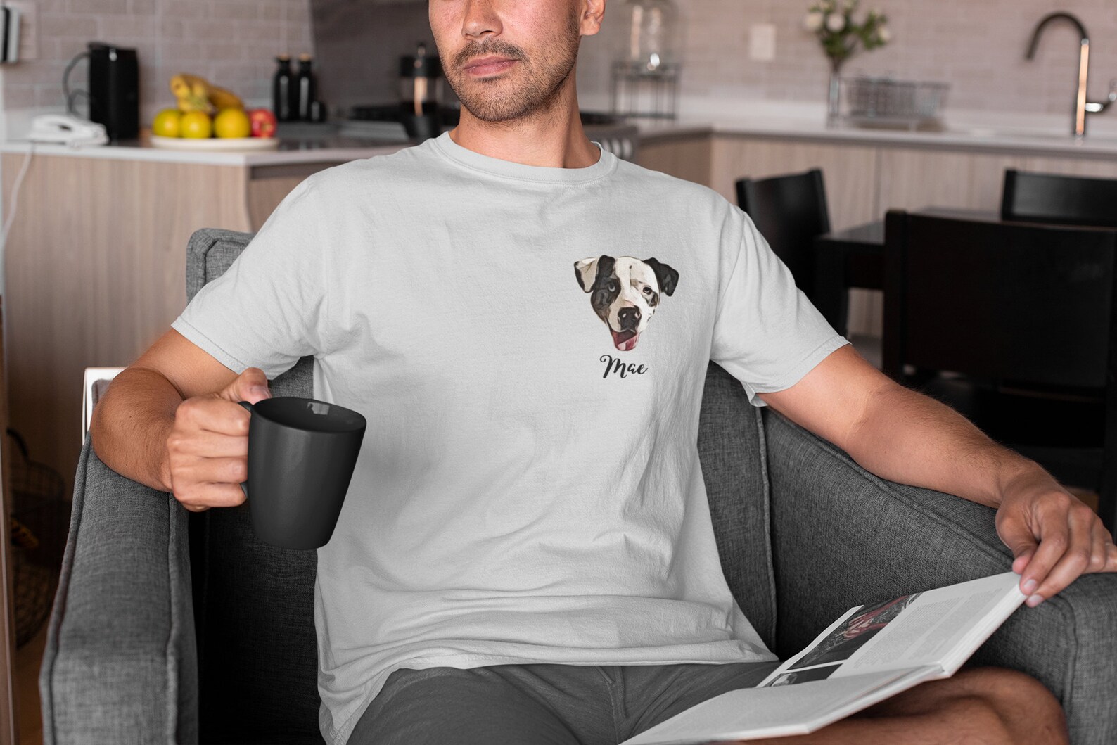 Custom Dog T-shirt UNISEX Pet Face T-shirt Personalized | Etsy