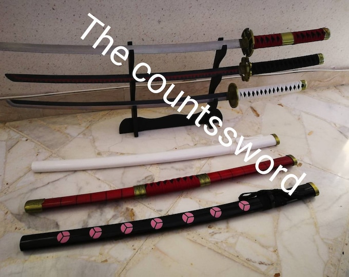 Set 3 Pcs Katanas Swords Zoro Roronoa Ichimonji Zoro's Shuusui Sandai ...