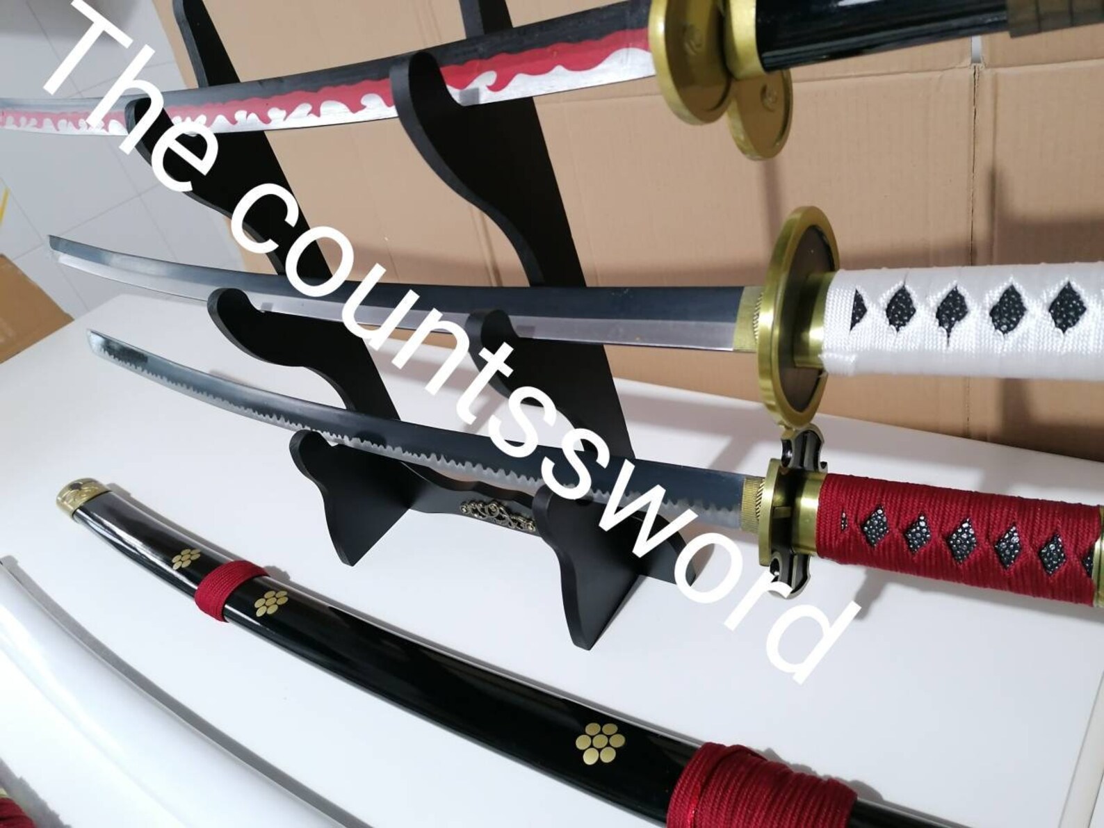 Set 3 pcs katanas swords Zoro roronoa One piece ichimonji | Etsy