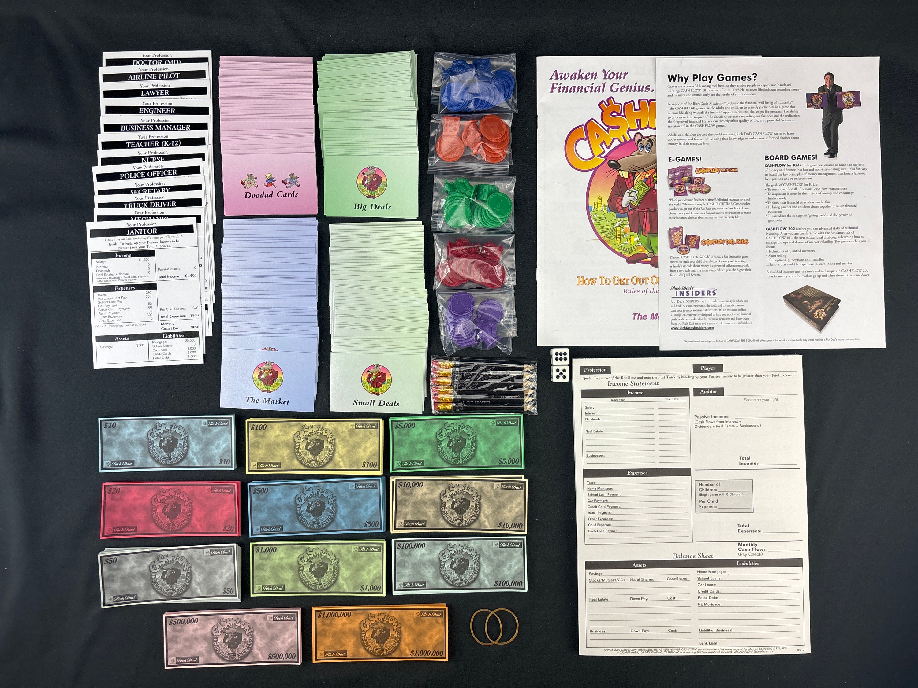 Robert Kiyosaki Cashflow 101 Board Game Rich Dad Poor Dad Financial ...