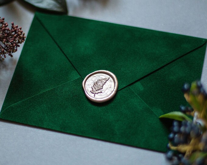 Exclusive Forest Green Velvet Envelopes C6 - Etsy