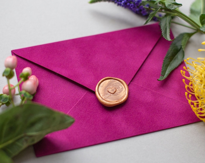 Exclusive Fuchsia Pink Velvet Envelopes C6 - Etsy