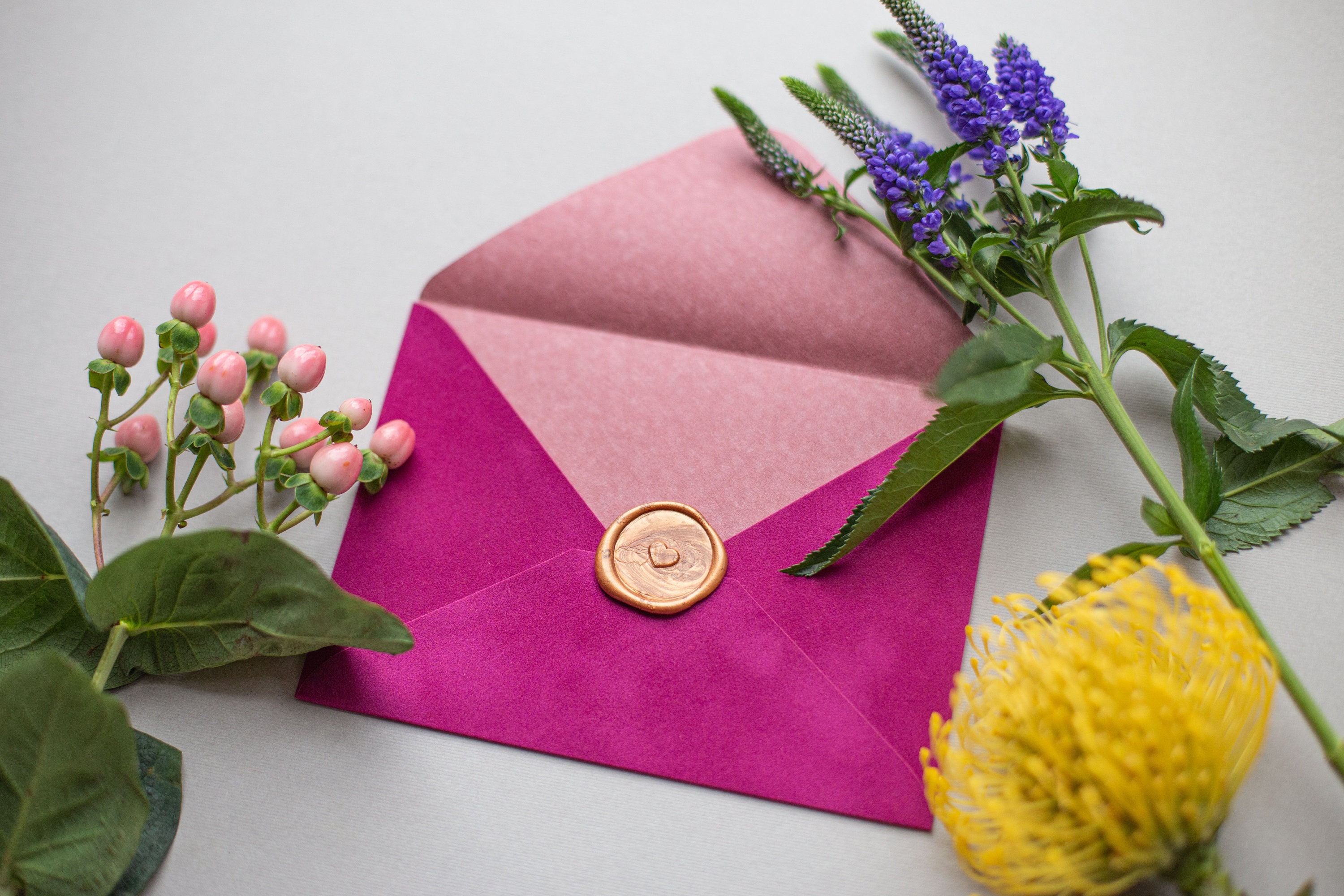 Exclusive Fuchsia Pink Velvet Envelopes C6 - Etsy