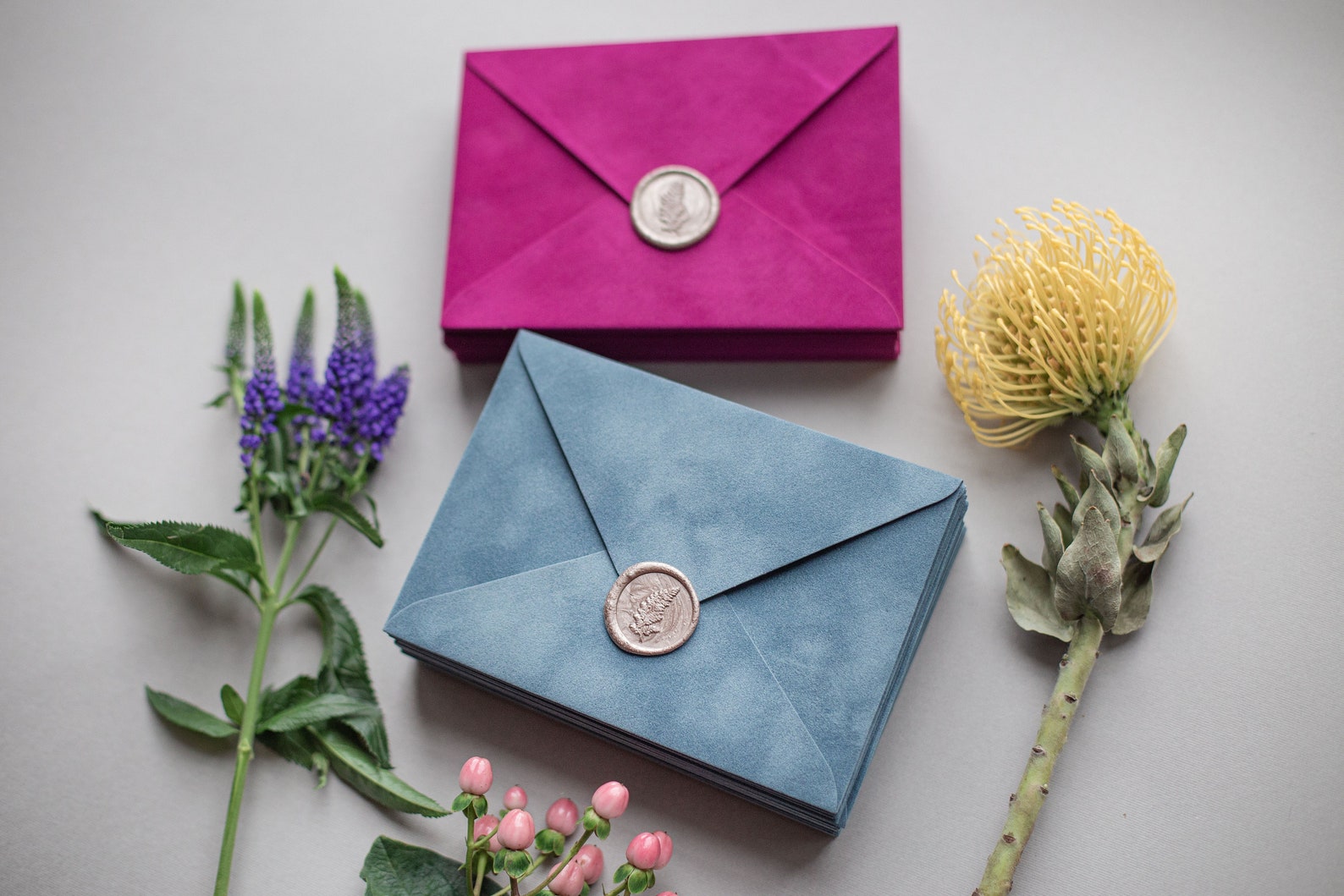 Exclusive Fuchsia Pink Velvet Envelopes C6 - Etsy