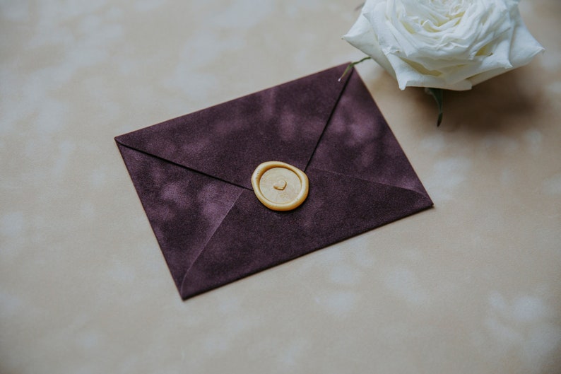 Exclusive Chocolate Brown Velvet Envelopes C6 - Etsy