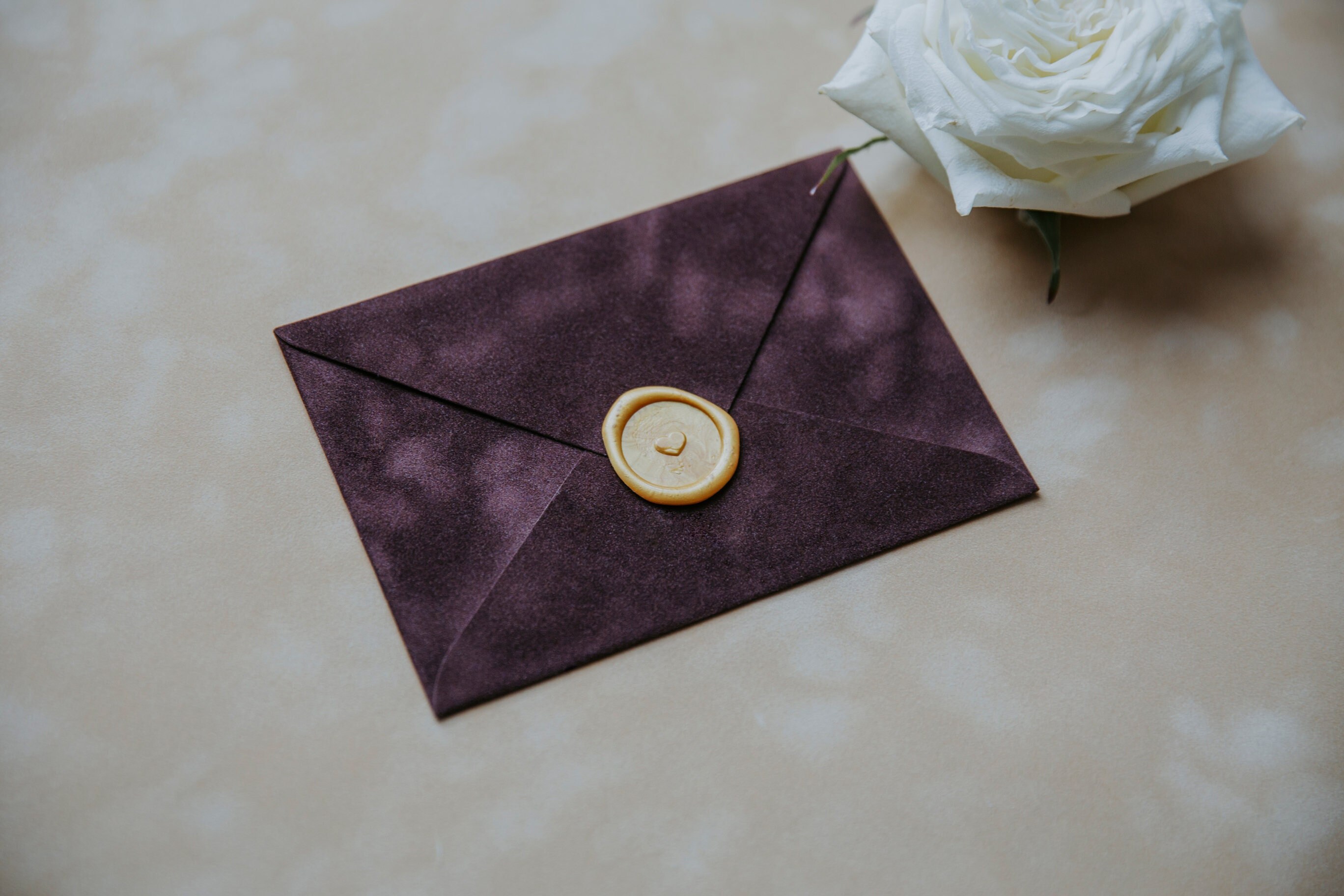 Exclusive Chocolate Brown Velvet Envelopes C6 - Etsy