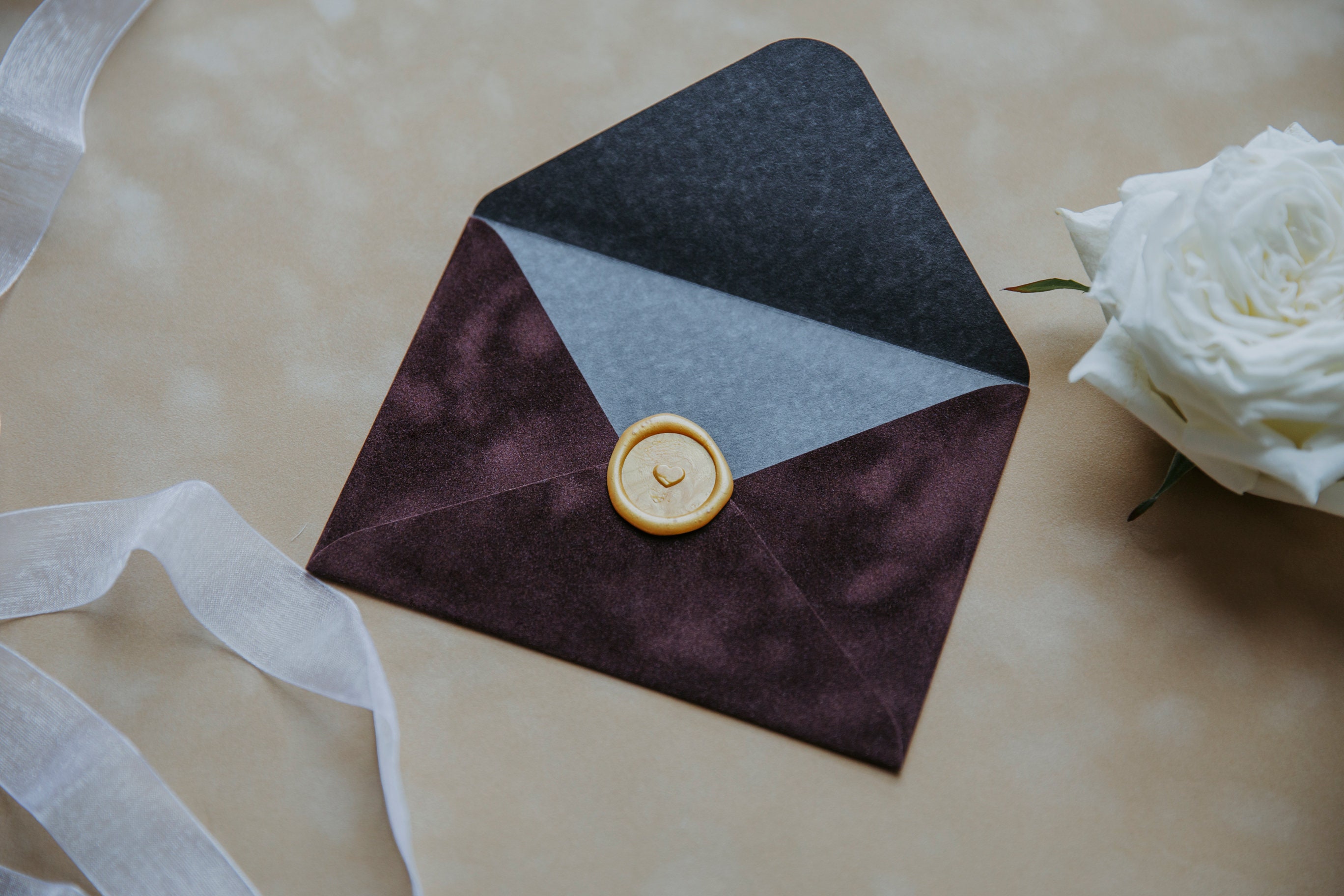 Exclusive Chocolate Brown Velvet Envelopes C6 - Etsy