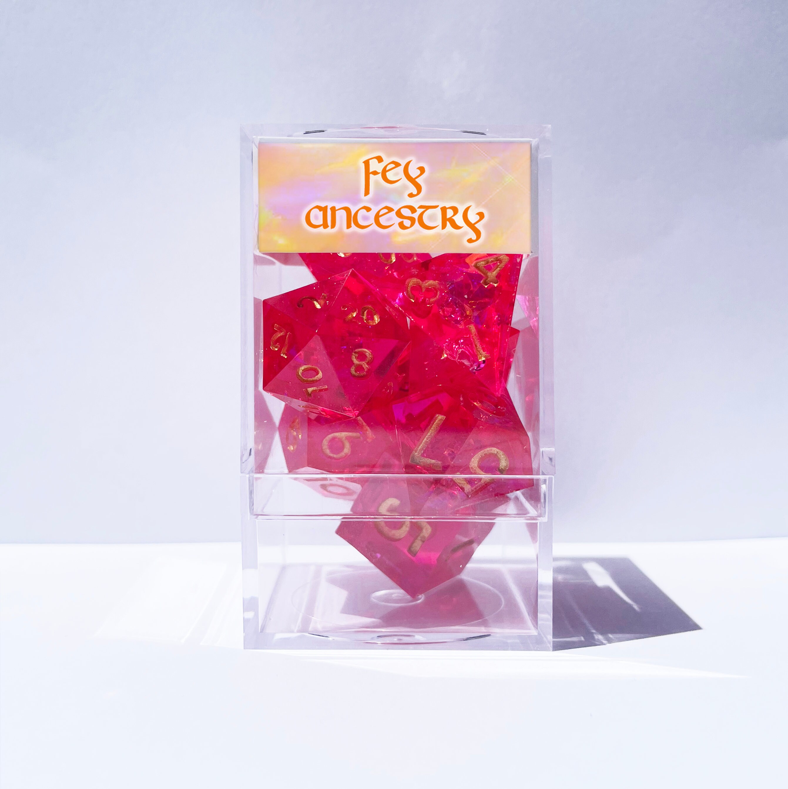 Fey Ancestry Dice Set Iridescent Pink Dice RPG DnD D&D | Etsy