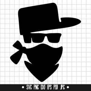 Bandit SVG, Bandit DXF, Bandit PNG, Bandit Cut File, Clipart, Digital ...
