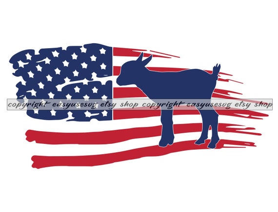 Patriotic Goat SVG Goat With Flag SVG Farm SVG Goat Svg | Etsy