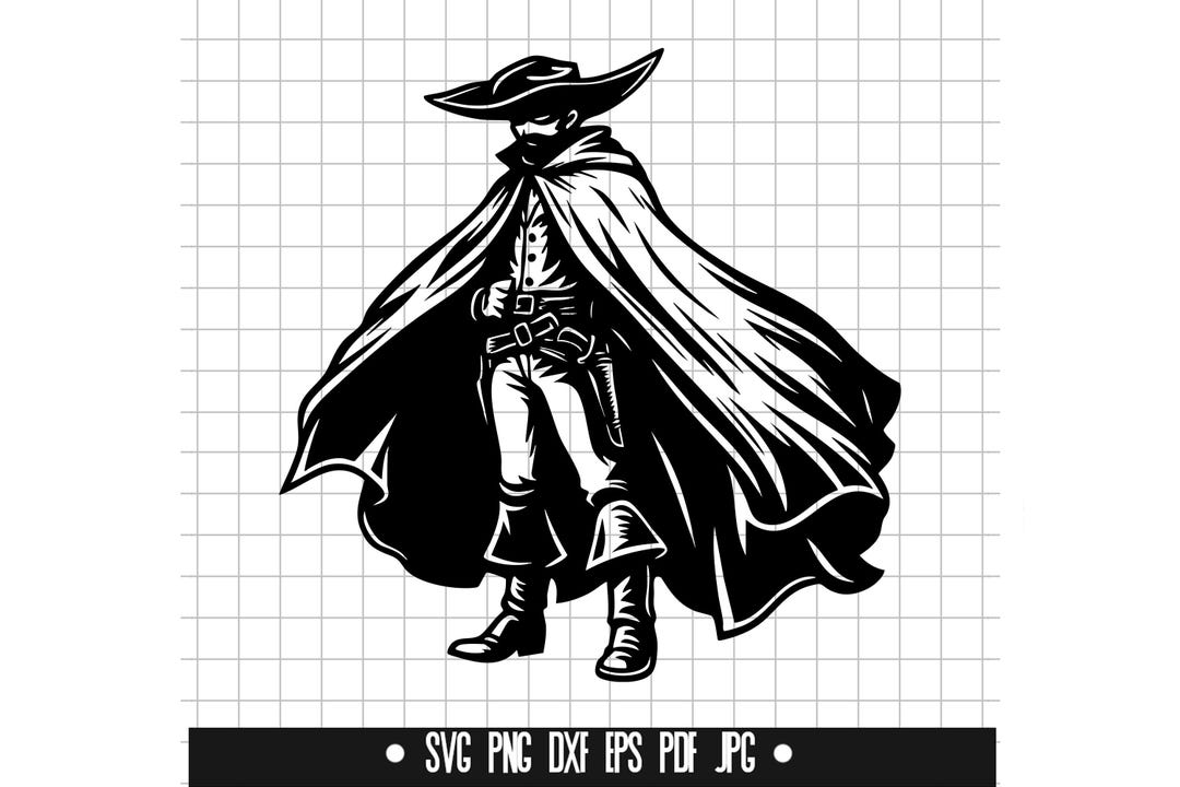 Cowboy Cloak SVG, Cowboy Cloak DXF, Cowboy Cloak PNG, Cowboy Cloak Cut ...