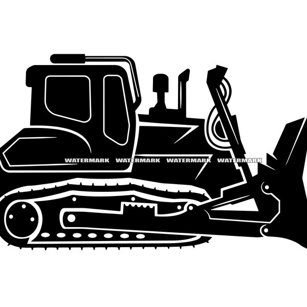 Bulldozer Svg File - Etsy