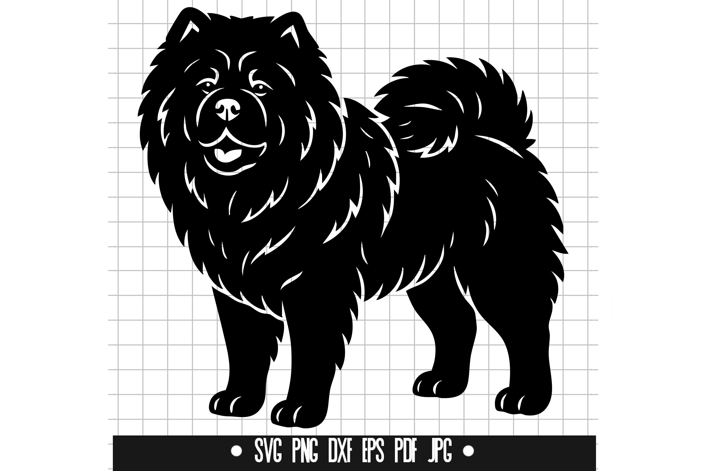 Chow Chow SVG, Chow Chow PNG, Chow Chow DXF, Chow Chow Silhouette, Chow ...