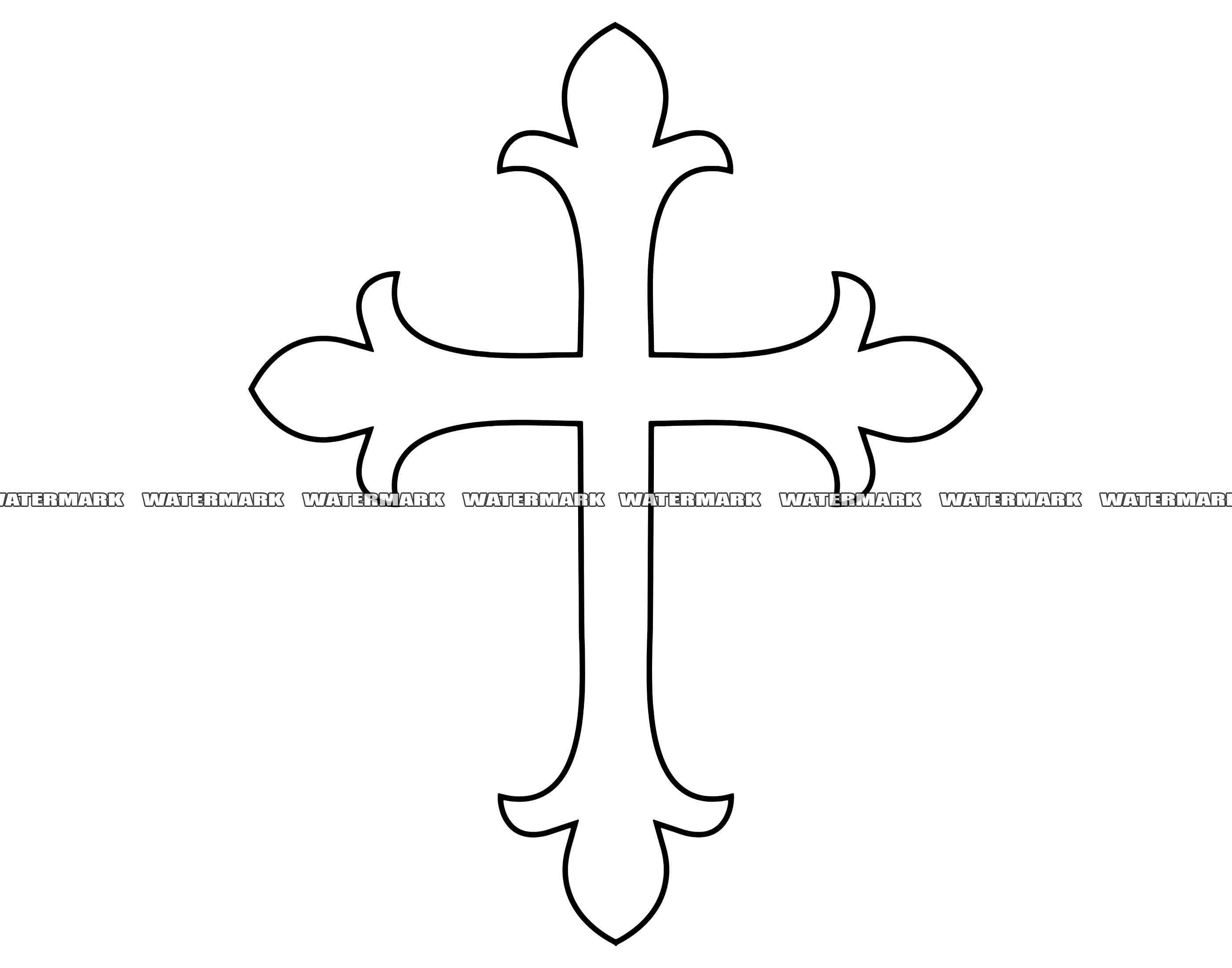 Cross SVG Cross Outline Svg Cross Cut File Cross DXF Cross - Etsy Denmark