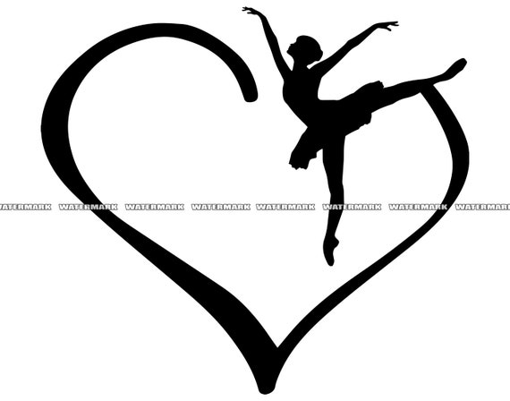Couple Dancing Clipart Black And White Heart