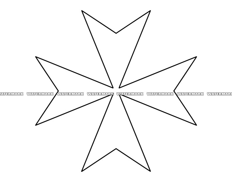 Maltese Cross SVG Maltese Cross Cut File Maltese Cross DXF - Etsy