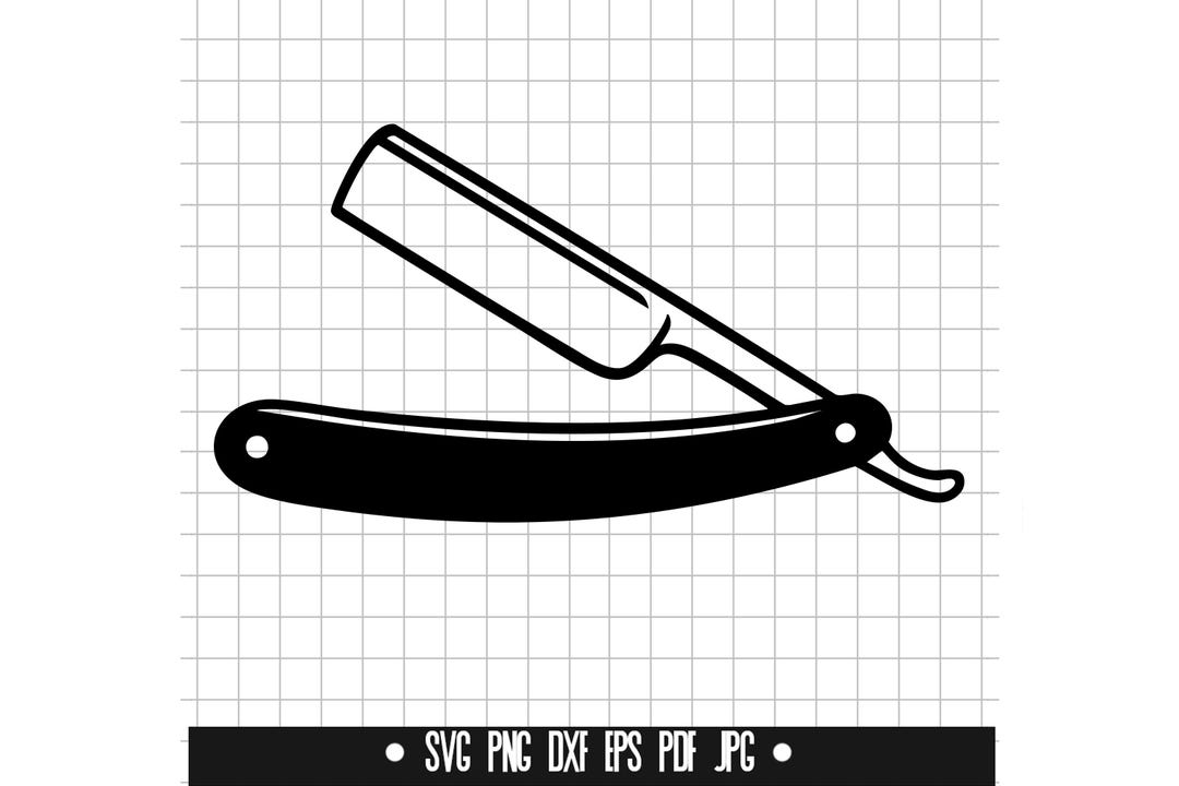 Straight Razor SVG, Razor DXF, Razor PNG, Barber Cut File, Clipart ...