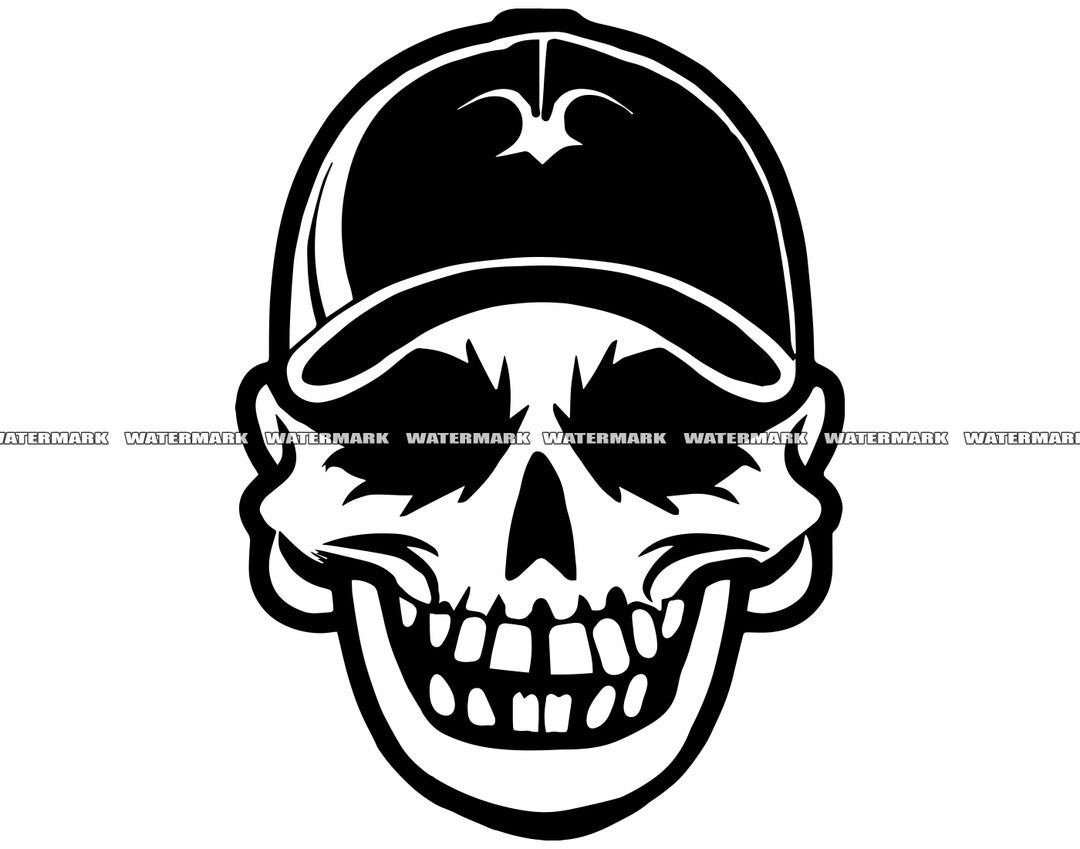Baseball Skull SVG, 1, Baseball Skull Cut File, Baseball Skull DXF ...