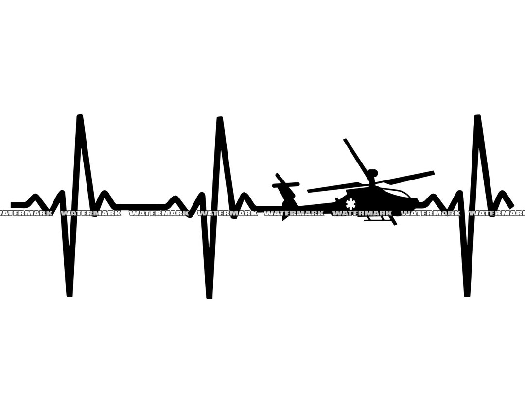 Heartbeat Ekg Medical Helicopter SVG #1 Emergency Hospital Patient ...