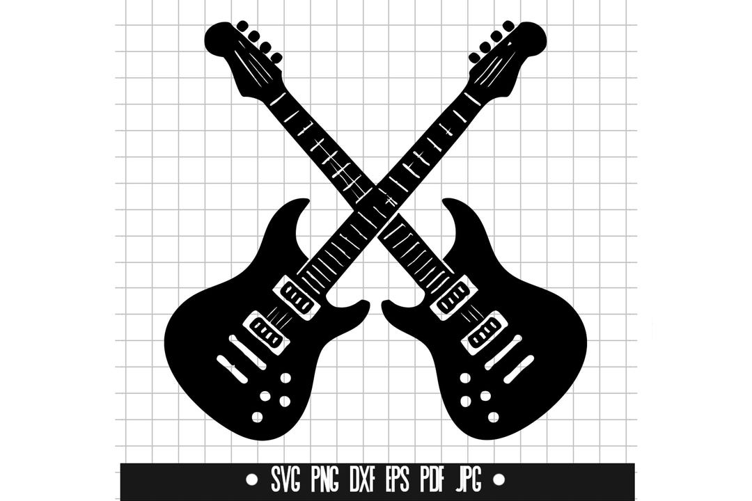 Crossed Guitars Svg, Guitar Svg, Rock Svg, Music Svg, Band Svg, Concert ...