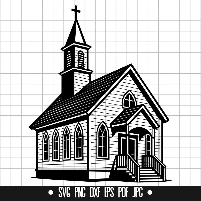 Church Svg File - Etsy