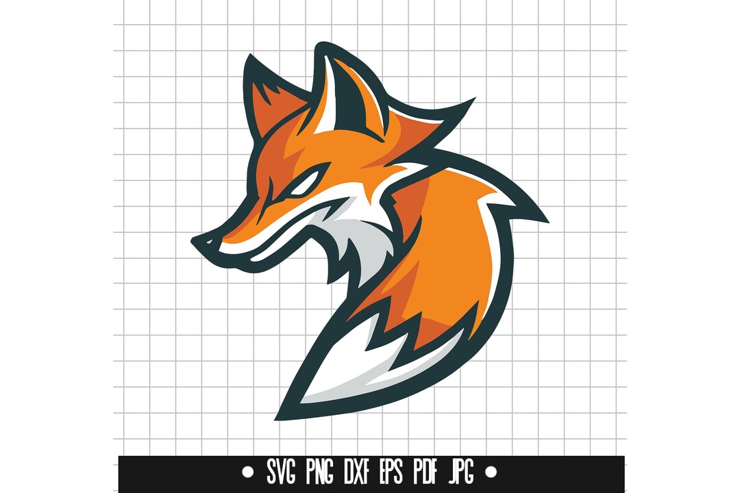 Fox SVG #1 Mascot Design Sports Team School Esport Vector Cut File PNG ...