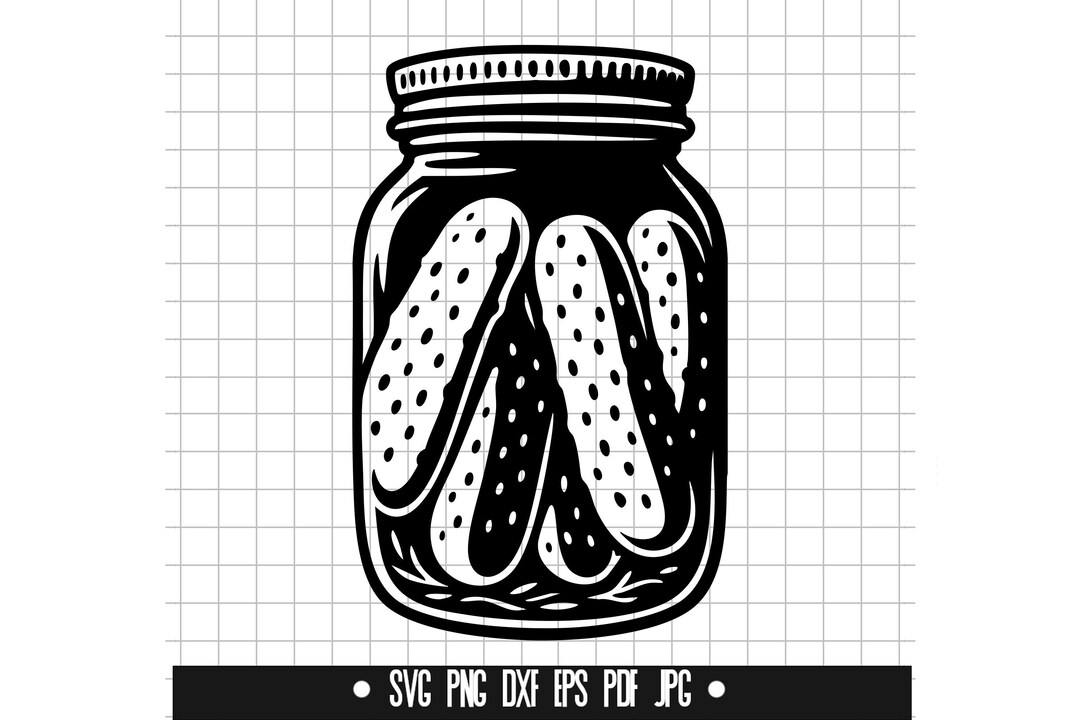 Pickle Jar SVG, Pickle Jar DXF, Pickle Jar PNG, Pickle Cut File ...