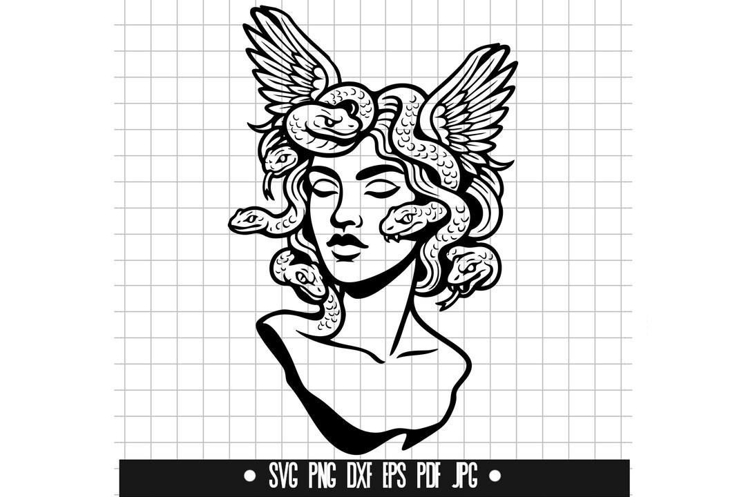 Medusa Wings SVG, Medusa Wings DXF, Medusa Wings PNG, Medusa Cut File ...