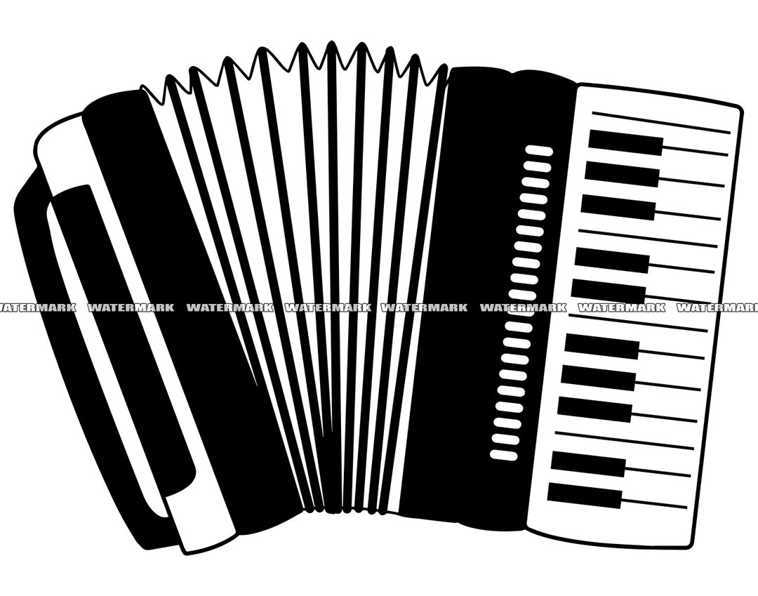 Accordion SVG, #1, Accordion Cut File, Accordion DXF, Accordion PNG ...