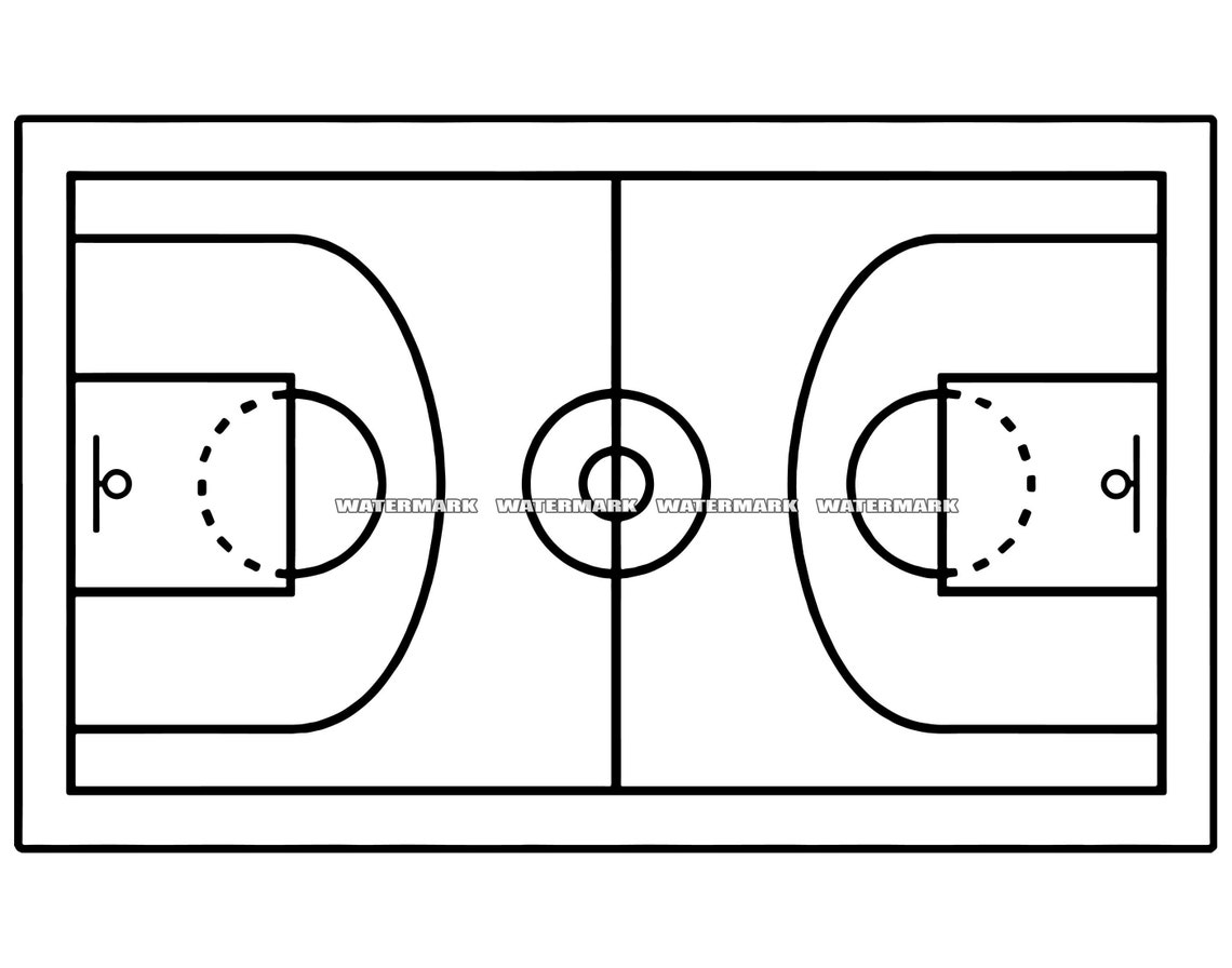 Basketball SVG Basketball Court SVG Court SVG Hoops Svg | Etsy Canada