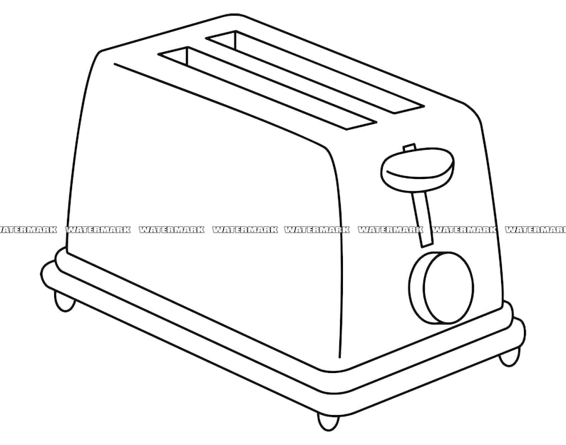 Toaster SVG 2 Breakfast Toasted Bread Cut File DXF PNG - Etsy
